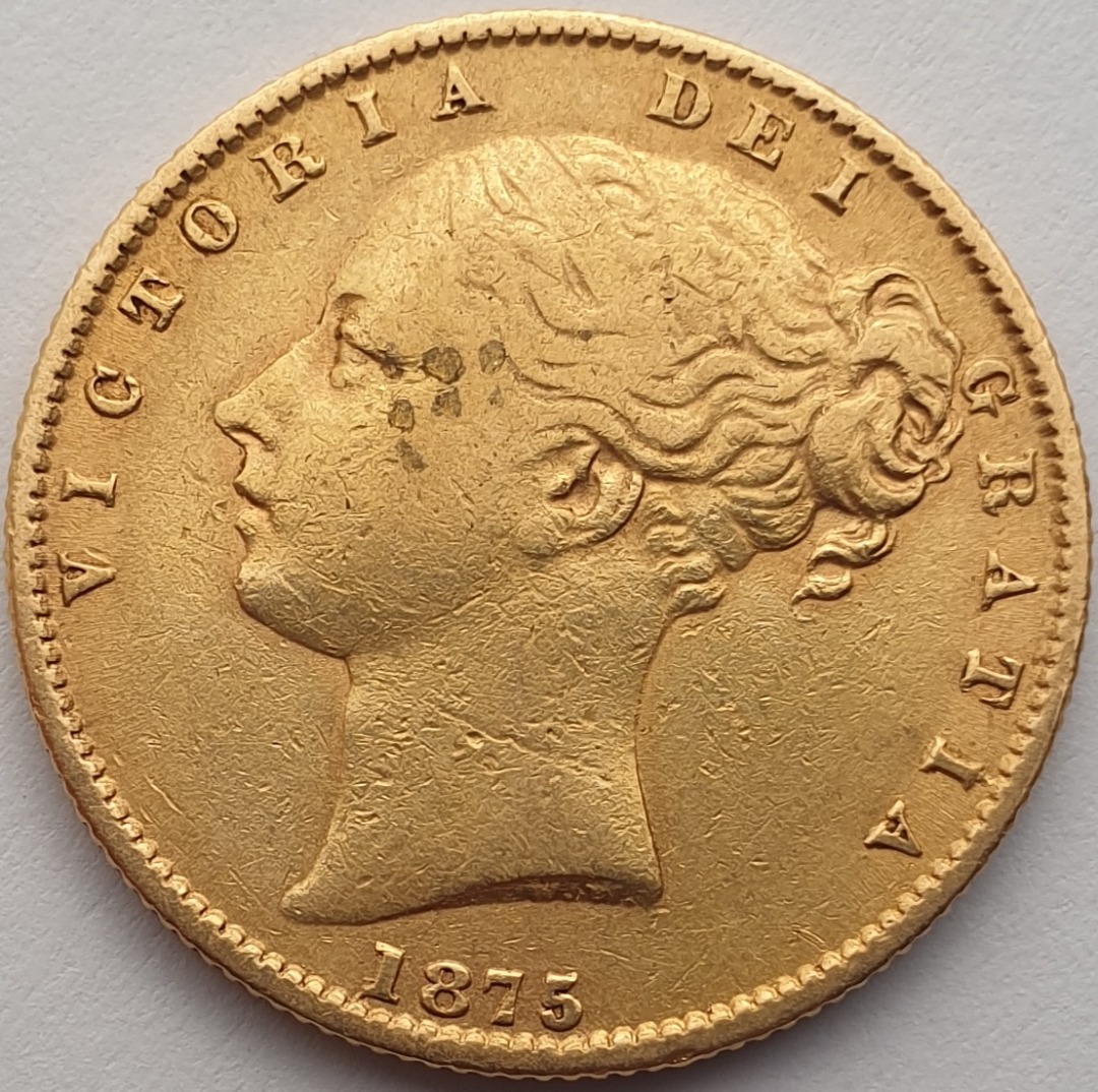 Australia - 1 Sovereign 1875 S, Victoria, Shield | Sopcoins